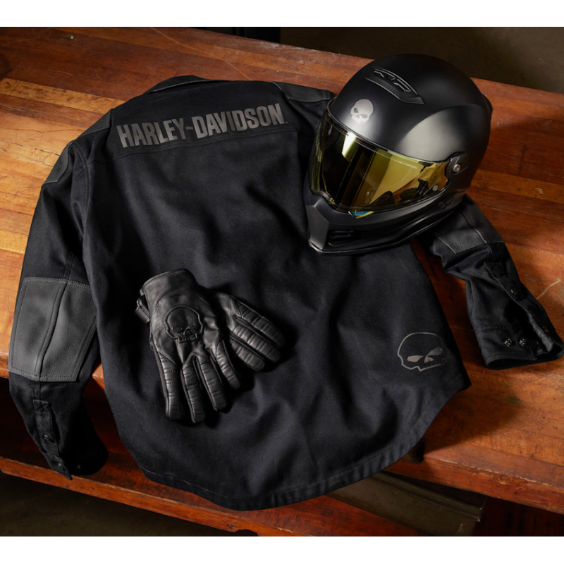 Veste de moto Willie G Skull Graphic Operative 2.0 - Harley Davidson Le ...